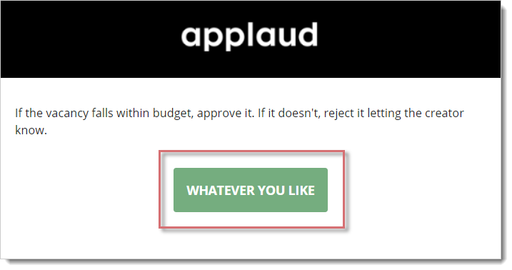 About your email notification's call-to-action label – Applaud Support